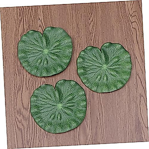 NOLITOY Lotus Leaves 30 Pcs Fleur De Lis Decor Green Decor Green Plants Mask Lilly Pads Artificial Lily Pads Artificial Leaves Artificial Plants Artificial Leaf Water Lotus Pool