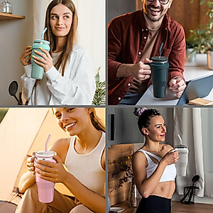 Sursip 40 oz Mug Tumbler,Stainless Steel Insulated Tumbler with Non-Removable Handle–Keeps Drinks Cold up to 24 Hours–Sweat Proof, Dishwasher Safe,BPA Free,Fit in Car Holder-Mild Mint