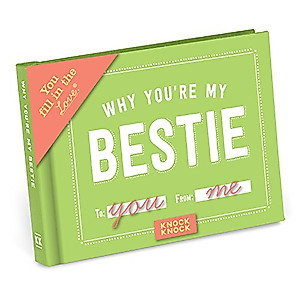 Knock Knock Why You're My Bestie Book Fill in the Love Fill-in-the-Blank Book Gift Journal, 4.5 x 3.25-Inches