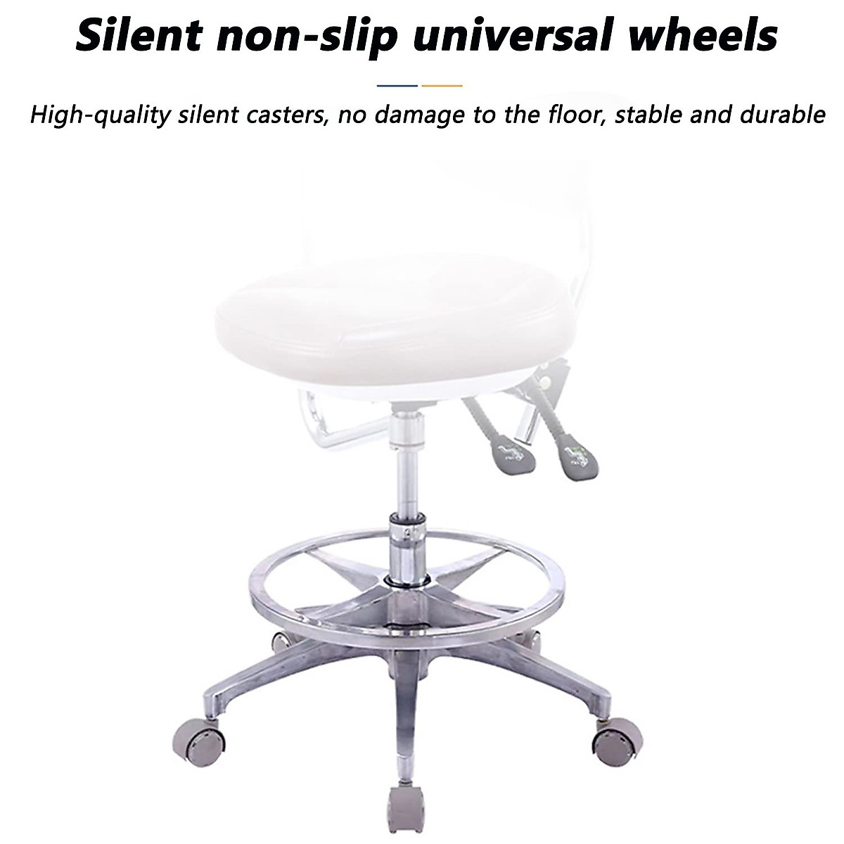 GUNEL Deluxe Leather Dental Chair with Adjustable Armrests Medical Doctor's Chair Lift Swivel Chair Physician Nurse Assistant Chair for Hospital Clinic Lab Office