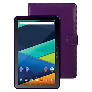 Visual Land Prestige ELITE 10QL 10.1 Inch Quad-Core Android 5.0 Lollipop 16GB Tablet with Keyboard Case - Purple