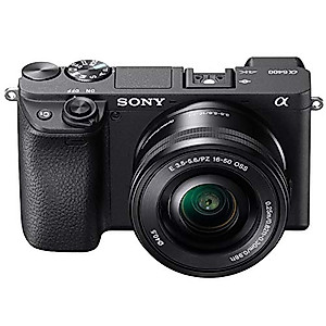 Sony Alpha a6400 24.2MP Mirrorless Digital Camera with 16-50mm f/3.5-5.6 OSS Lens - Bundle With Camera Case, 32GB SDHC Card, 40.5mm Filter Kit, Cleaning Kit, Card Reader, Memory Wallet, PC Software