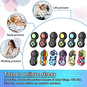 Civaner 12 Pcs Pad Toys Game Controller Toys Retro Classic Handheld Fun Pad Packs Classic Sensory Toys for Kids Adult Anxiety and Stress Relief(Mixed Style)