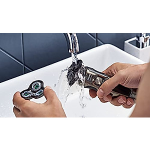 Philips Norelco Shaver 9000 Prestige, Rechargeable Wet or Dry Electric Shaver with Trimmer Attachment and Premium Case, SP9820/87