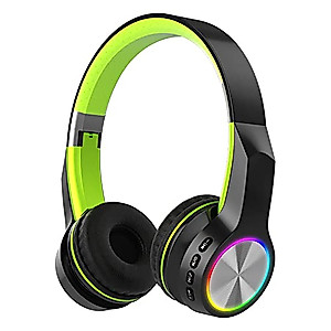 Bluetooth Headphones Noise Canceling Wireless Light Bluetooth Headset Foldable Lightweight Over Ear Earphones Built-in Mic HiFi Stereo Deep Bass Headphones with Memory Foam Ear Cups