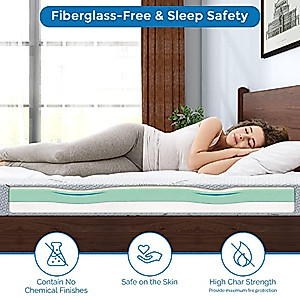 IULULU Full Mattress, 6 Inch Memory Foam Mattress in a Box, Green Tea Gel Infused Mattresses with Breathable Bamboo Cover for Cool Sleep, Medium Firm Supportive, CertiPUR-US Certified