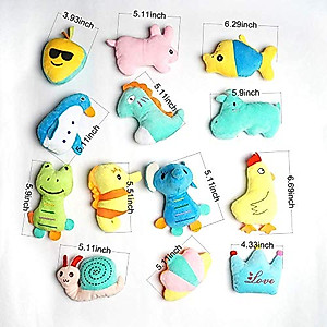 HDMOTU 26 Pack Multicolored Squeaky Dog Toys Bulk Pet Puppies Cute Puppy Squeaky Squeakers Toy Plush Dog Toys for Small Dogs