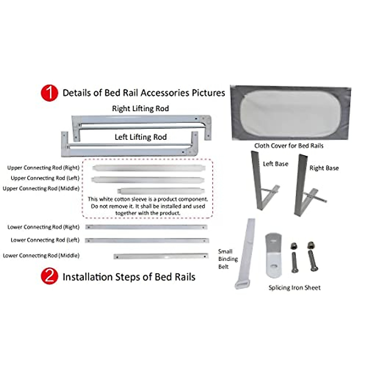AGIMOLI Baby Bed Rail with Safety Y-Strap Extra Long Twin Full Queen King Size Infants Toddlers Guardrail with Reinforce Anchor Safety System (Grey, 75 inch (Pack of 1))