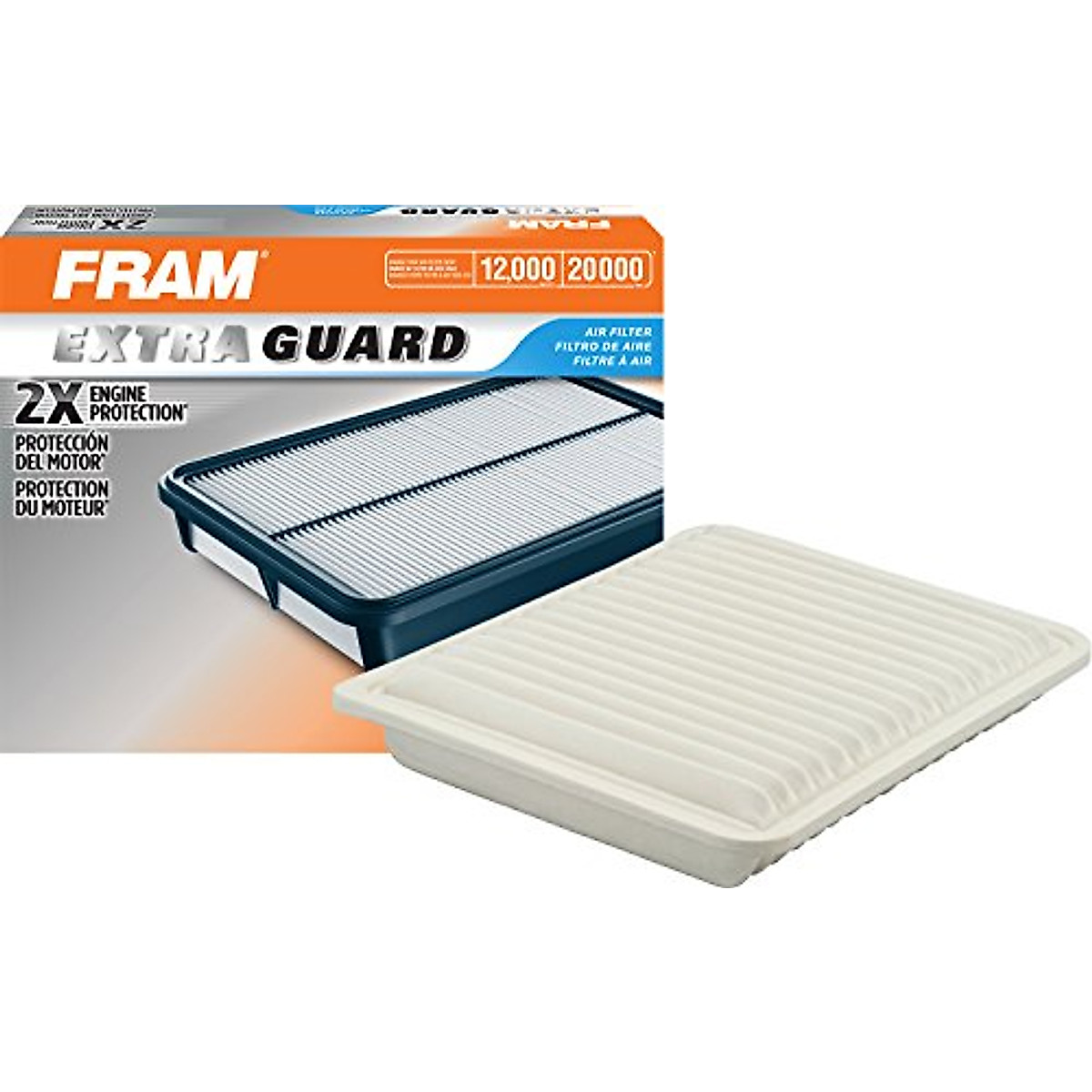 FRAM Extra Guard CA10163 Replacement Engine Air Filter for Select 2005-2022 Toyota Tacoma (2.7L), Provides Up to 12 Months or 12,000 Miles Filter Protection