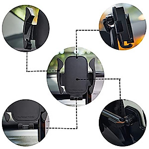 TSELLER for Tesla Model Y Model 3 Phone Holder Cell Phone Mount Silence Screen Phone Cradle Kits Adaptive for 5.5-7.0" Smartphones Accessories with Silicone Sunglasses Organizer