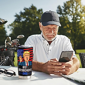 AREOK Best Retirement Gifts for Men, Happy Retirement Gifts - Funny Retired Gifts for Men, Coworker Leaving Farewell Going Away Gifts for Coworkers Friends, 20 OZ Retirement Tumbler Cup, Black