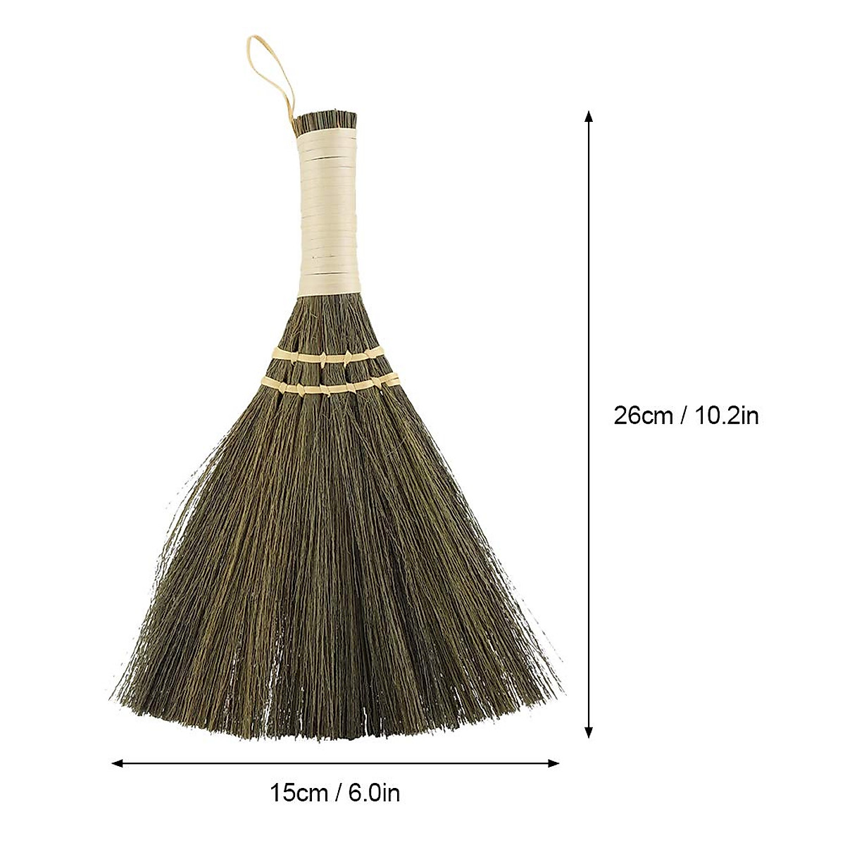 Manual Little Broom, Household Straw Braided Small Broom Handmade Dust Floor Indoor Outdoor Rough