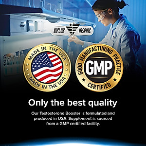 Influx Inspire Testosterone Booster for Men - Test Booster for Stamina, Endurance & Strength - 60 Capsules