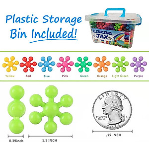 Nick Knack's Essentials 300 Pieces - STEM Interlocking Building Toy Set Linking Jax for Childhood Educational Development | Multicolored Classroom Set