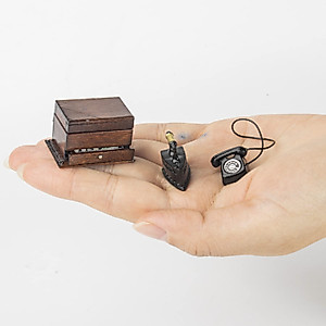 5 Pieces Miniature Furniture Set for 1/12 Scale Set (Vintage Style)