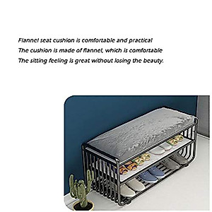 Articles for daily use Metal Frame Shoe Changing Stool Storage Stool, Living Room Entrance Entrance Shoe Cabinet one Long Chair Simple Bedroom Bed End Stool Storage Stool Large