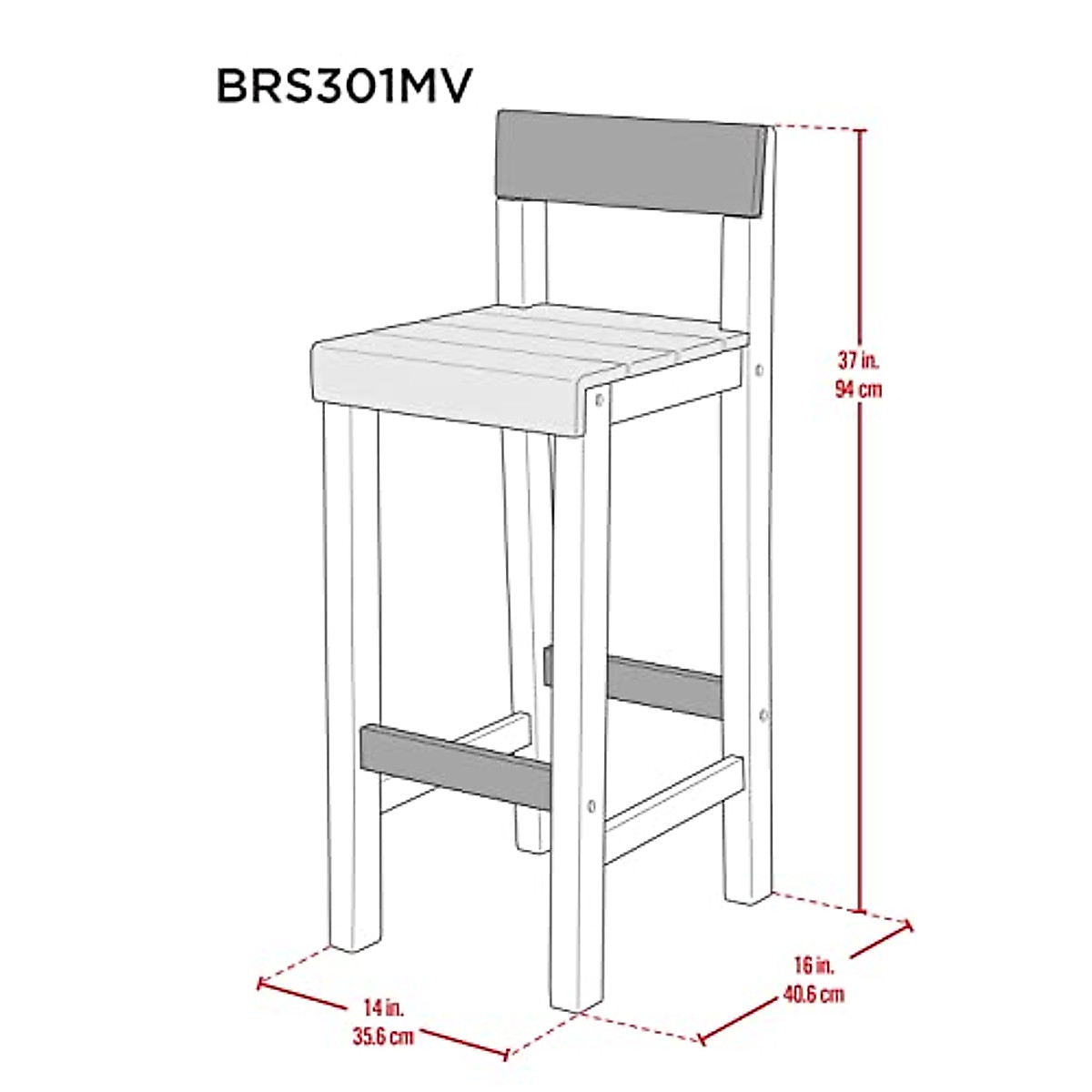 Margaritaville Outdoor Indoor Wood Bar Stool - One Particular Harbour