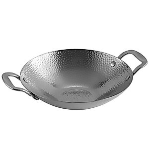 Hemoton Alcohol Pot Cooking Pot Small Stockpot Metal Grilling Wok Cast Iron Wok Omelet Sauce Pan Non Stick Wok Pan Steel Wok Grilling Pan Pasta Pots Chinese Work Spain Stainless Steel