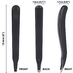 ZZTX 3 PCS Professional Magnetic Staple Remover Puller Rubberized Staples Remover Staple Removal Tool for School Office Home Black