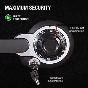 SentrySafe Fireproof and Waterproof Steel Home Safe with Dial Combination Lock, Secure Documents, Jewelry and Valuables with Bolt Down Kit, 1.23 Cubic Feet, 17.8 x 16.3 x 19.3 Inches, SFW123DSB