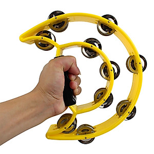 YMC Half Moon Tambourine Double Cutaway TAM20-YW -Yellow