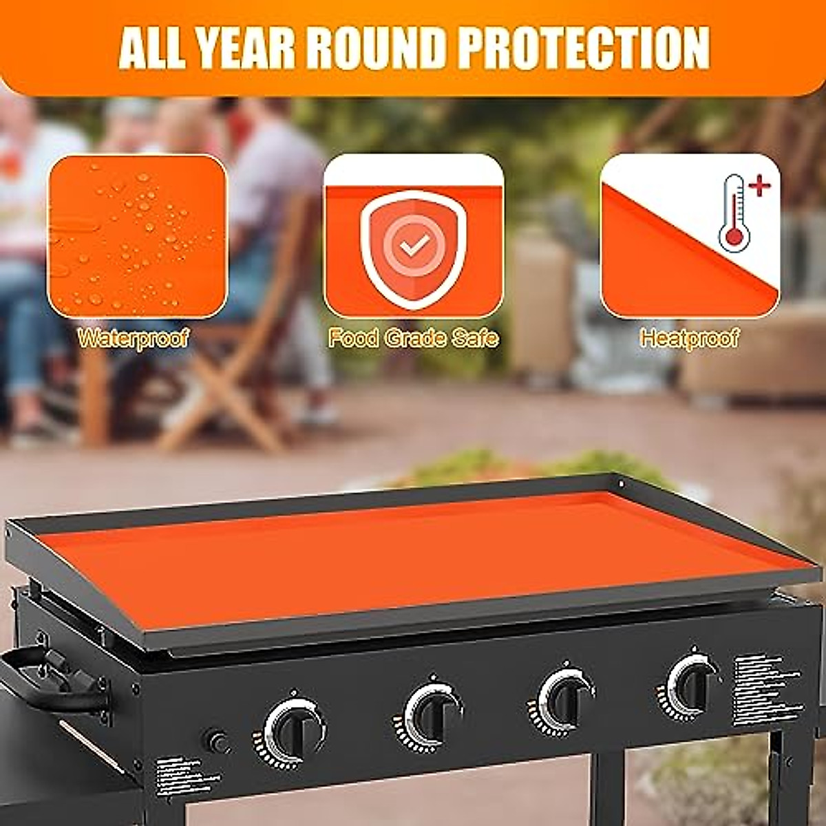Griddle Mat for Blackstone Grill 28" Blackstone Silicone Griddle Cover Food Grade Silicone Griddle Mat Protect Your Griddle Top From Dirt & Rust Blackstone Griddle Mat Protective Cover