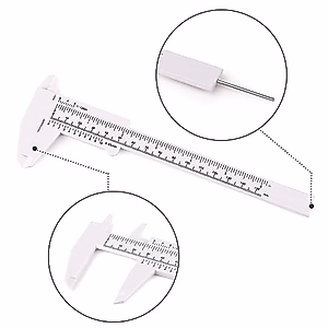Ultrassist Plastic Vernier Caliper (2pcs), 150 mm Mini Plastic Caliper for School Student, Portable 0-6 Inch Measuring Tools, Sliding Gauge