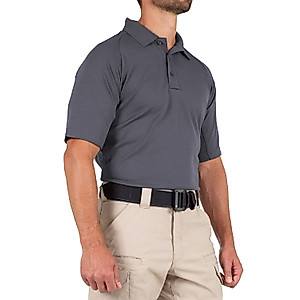 First Tactical 112509-015-L Men's Performance Ss Polo Asphalt L