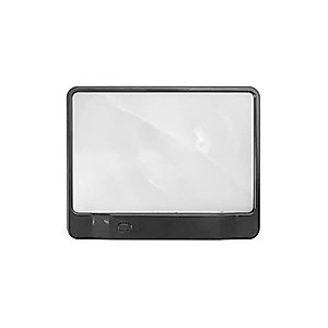 DNIEBW Eye Candy Magnifier Folding Handheld 3X Large Rectangle Lighted Magnifier with Side Bracket for Macular Degeneration Seniors Reading Newspaper, Books, Lighted Gift for Low Visions
