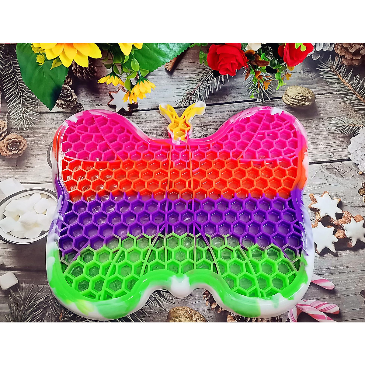 Butterfly Gel Seat Small Cushion for Kid,Thick Seat Cushion for Classroom Chair, Wheelchair Cushion, Car Cushion, Home Study Chair