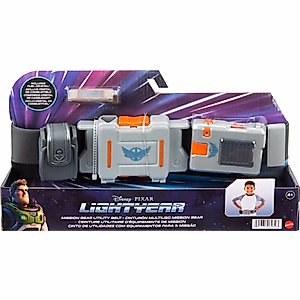 Mattel Disney and Pixar Lightyear Utility Belt, Mission Gear Role-Play & Costume Toy, Life-Size & Adjustable for 4 Years Old & Up