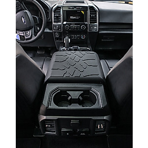 Boomerang® Tire Tread Armpad™ for Ford F150 (2015-2021) - Flow-Through Console Version - Center Console Armrest Cover