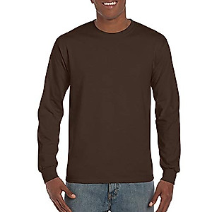 Gildan Ultra Cotton 6 oz. Long-Sleeve T-Shirt (G240)- DARK CHOCOLATE,L