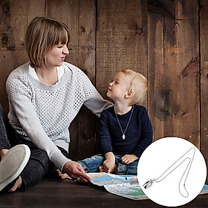 Kisangel Tooth Keepsake Necklace Tooth Fairy Box Baby Teeth Holder Necklace Kids Tooth Box Keepsake Deciduous Souvenir Box First Lost Teeth Hair Holder