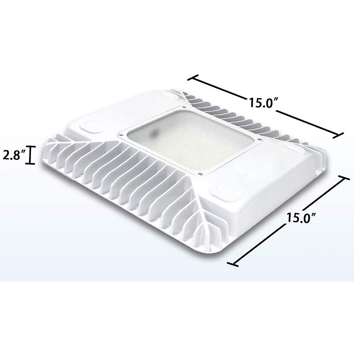 Plan Hoot 150 Watt cETL DLC LED Canopy Light Carport Driveway Gas Station Ceiling Light - Full Aluminum Die-Case, 125Lm/W Meanwell Driver 5700K Cool White 100-277V