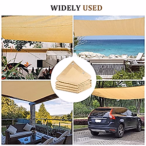 Javneo Sun Shade Cloth with 90% UV Protection for Garden, Patio, Deck, and Pergola, Outdoor Sunblock Shade Cloth with Reinforced Grommets, Wheat 8 * 20