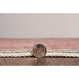 Linon The Anywhere Washable Rug Colton Pink/Ivory 5' X 7' Area Rug