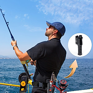 Laelr Waist Rod Holder Belt, Portable Fishing Rod Pole Inserter, Adjustable Fishing Rod Bracket Belt, Waist Rod Rack for Outdoor Fishing