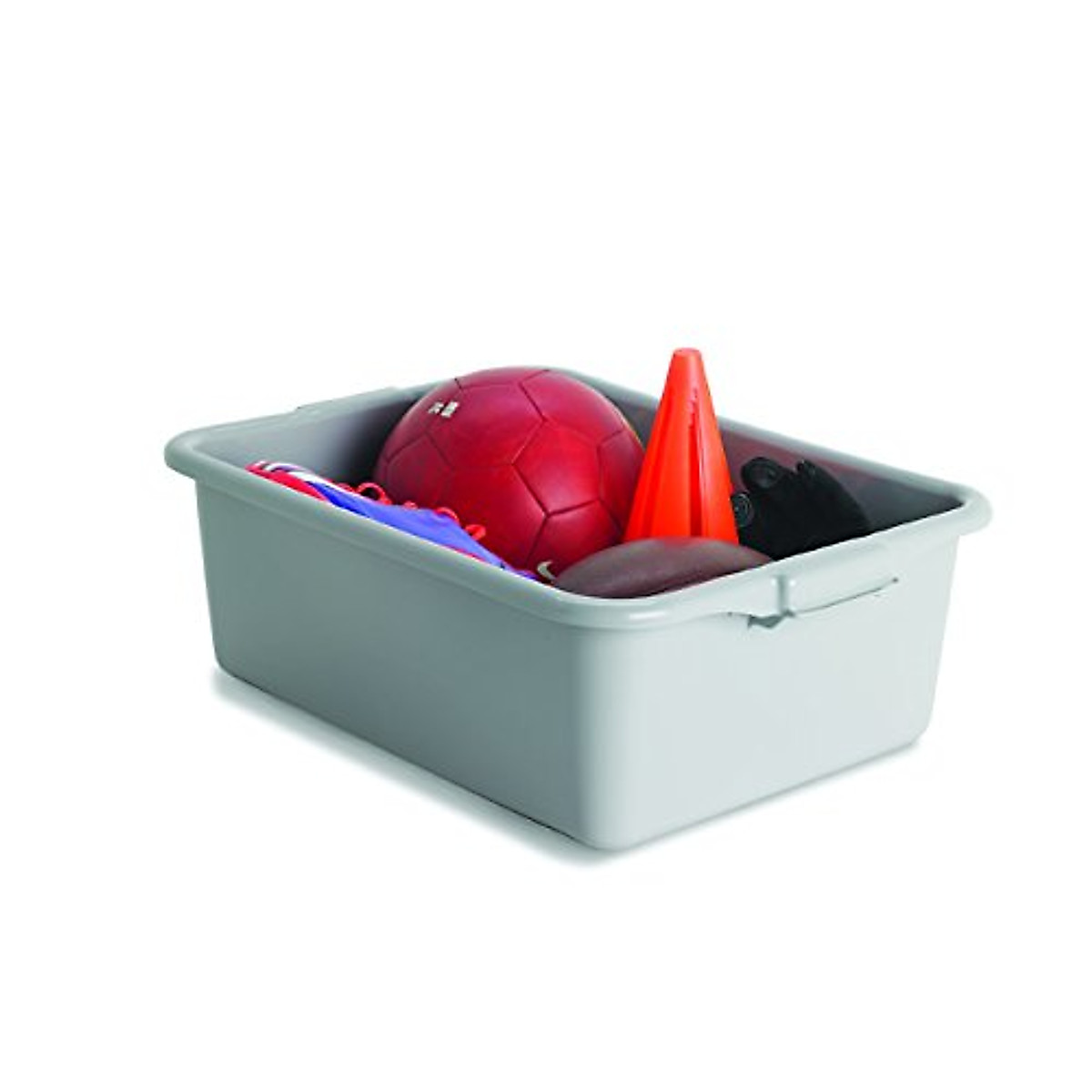 Artisan Utility Bus Box and Storage Bin with Handles, 2-Pack, Gray, 15.5" x 21" x 7"