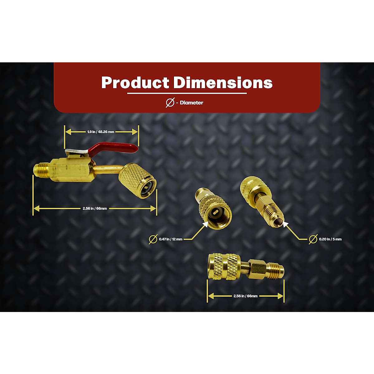 Lu-Hawk R410A Adapter Kit for Mini-Splits with Shut Off Valve.