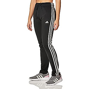 adidas Women's Warm-Up Tricot Regular 3-Stripes Track Pants, Black, Medium