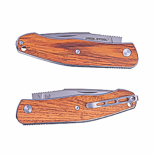 Real Steel Knives Serenity Slipjoint Folding Knife 3.375" N690 Satin Drop Point Blade, Rosewood Handle