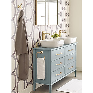 Amerock BH36020CZ | Champagne Bronze Single Robe Hook | 4-1/4 in. (108 mm) Length Towel Holder | Mulholland | Towel Hook for Bathroom | Bathroom Hardware | Bath Accessories