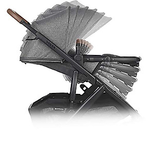 UPPAbaby Vista V2 Stroller - Greyson (Charcoal Melange/Carbon/Saddle Leather) + Piggyback for Vista & Vista V2