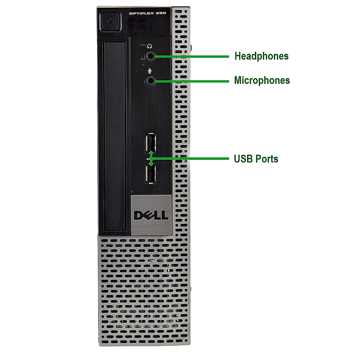 Dell OptiPlex 990 Ultra Small PC, Intel Core i5, 8GB RAM, 128GB SSD, 500GB HDD, Wireless Keyboard & Mouse, WiFi & Bluetooth, 22-inch FHD LED Monitor, 1080p Webcam, Windows 10 Home