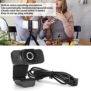 YYOYY 1080P/30FPS PC Webcam with Noise-Cancelling Microphone, USB Computer Web Camera for PC, Laptop and Desktop, Plug and Play, Webcam for Video Conferencing