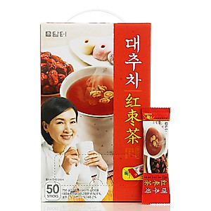 Damtuh Korean Traditional Jujube Tea Plus, Jujube Powder, Red Date Instant Tea, 15g x 50 Sticks