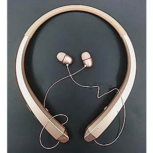 QT S Bluetooth Headset, Lightweight Retractable for Neckband Bluetooth Headphones for Sports Exercise Home & Office, Noise Cancelling Stereo Neckband Wireless Headset Talk 9-10 Hours