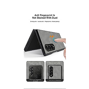 Leather Case for Samsung Galaxy Zfold4 Zfold3 Zfold Z Fold 5 4 3 Fold5 Fold4 Fold3 5G Silicone Shockproof,Gray,03,for Samsung Z Fold3