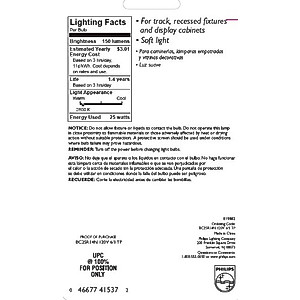 Philips LED 415372 Indoor Spot Light 25-Watt R14 Intermediate Base Light Bulb